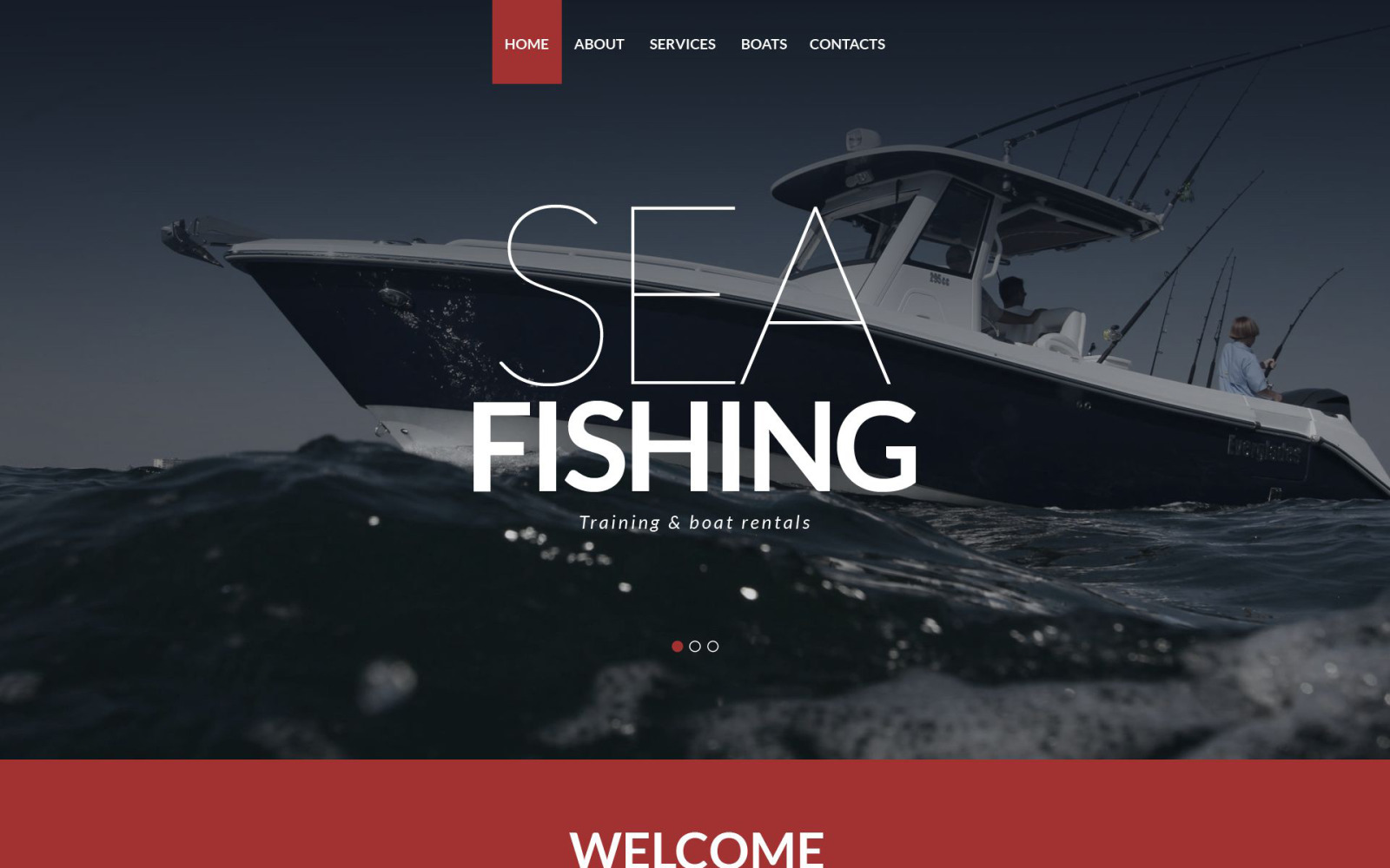 Fishing Responsive Website Template #52143 - TemplateMonster