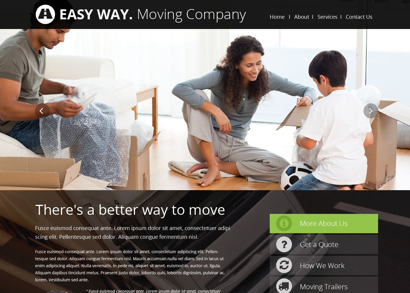Moving Company Website Template #52496 - TemplateMonster