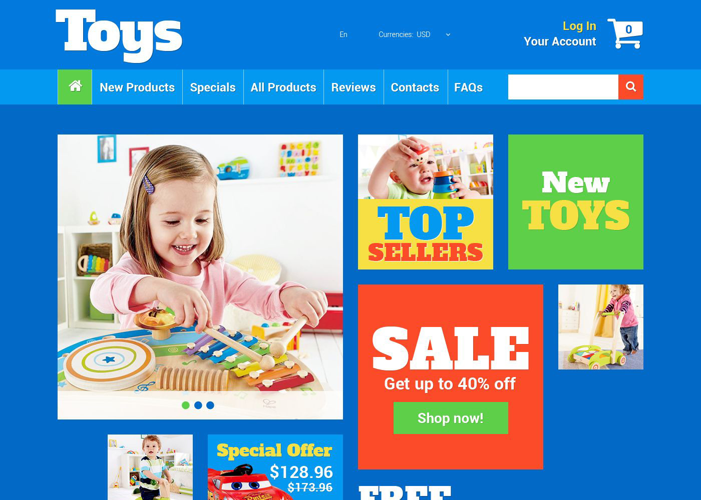 Toy Store ZenCart Template #52432 - TemplateMonster
