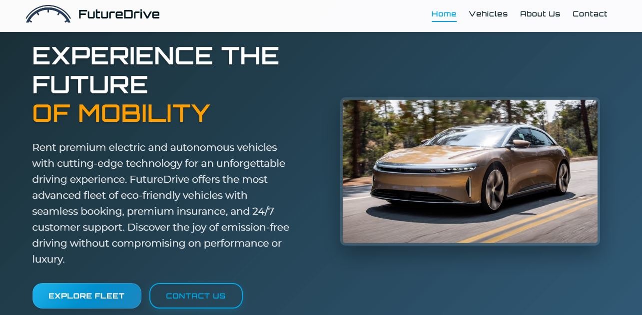 FutureDrive Car Rental html template - TemplateMonster