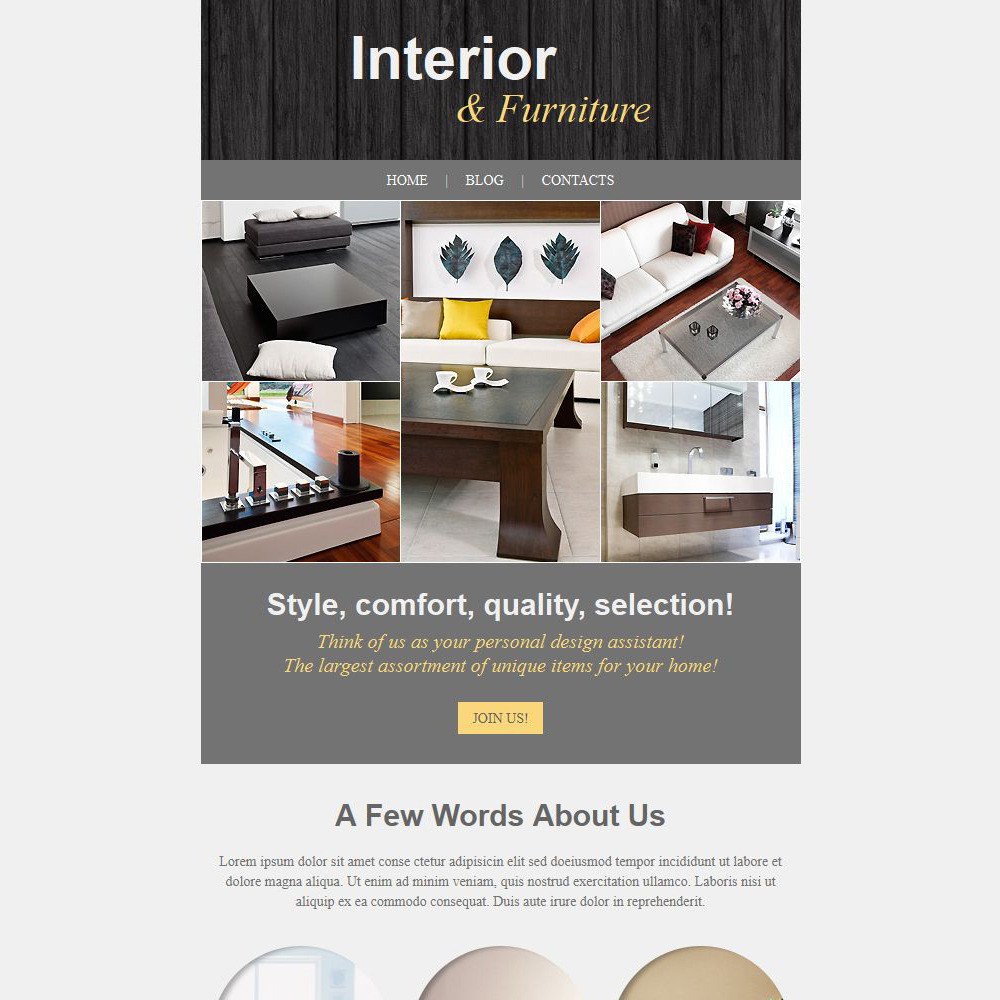 Interior & Furniture Responsive Newsletter Template