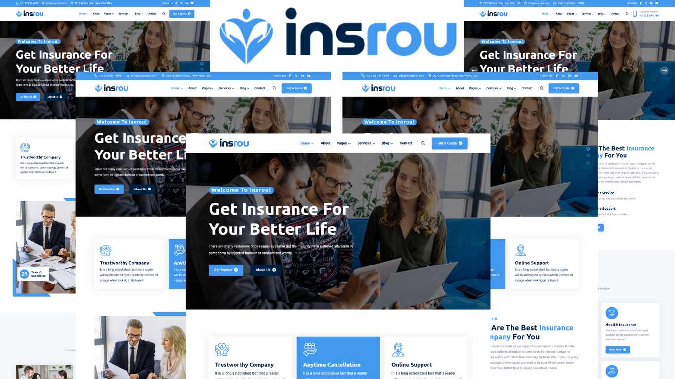 Insrou - Insurance Company HTML5 Template - TemplateMonster