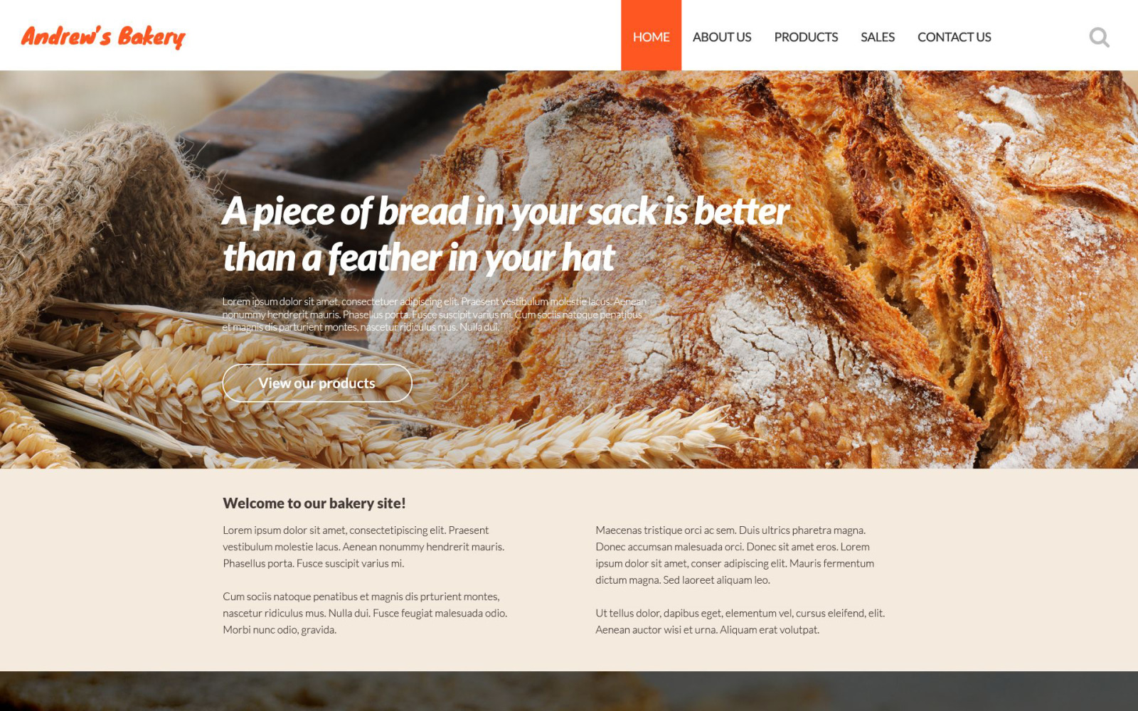 Bakery Responsive Website Template #52941 - TemplateMonster