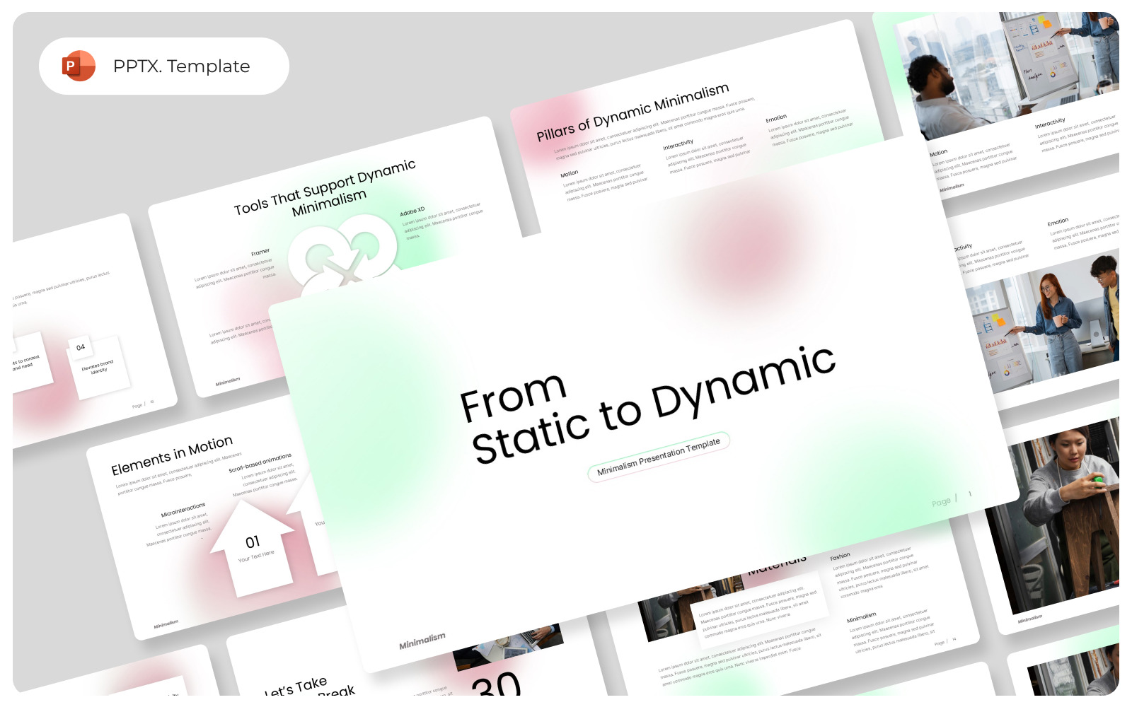 Minimalism Presentation PowerPoint Template - TemplateMonster