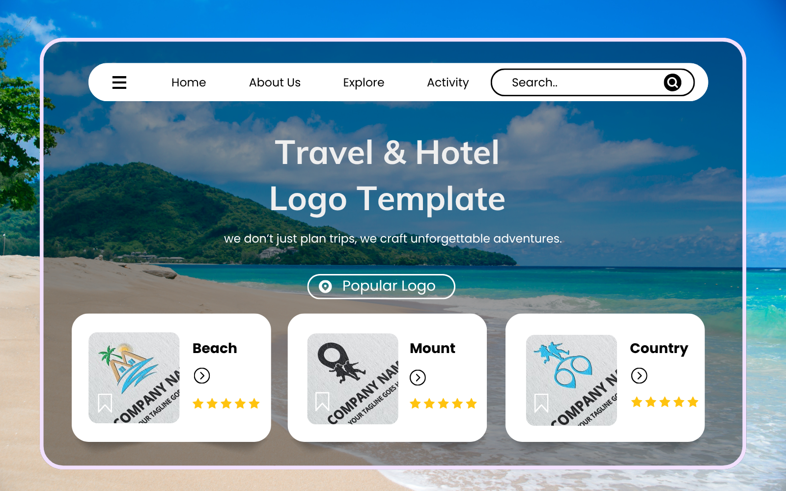 Travel & Hotel Logo Template #529661 - TemplateMonster
