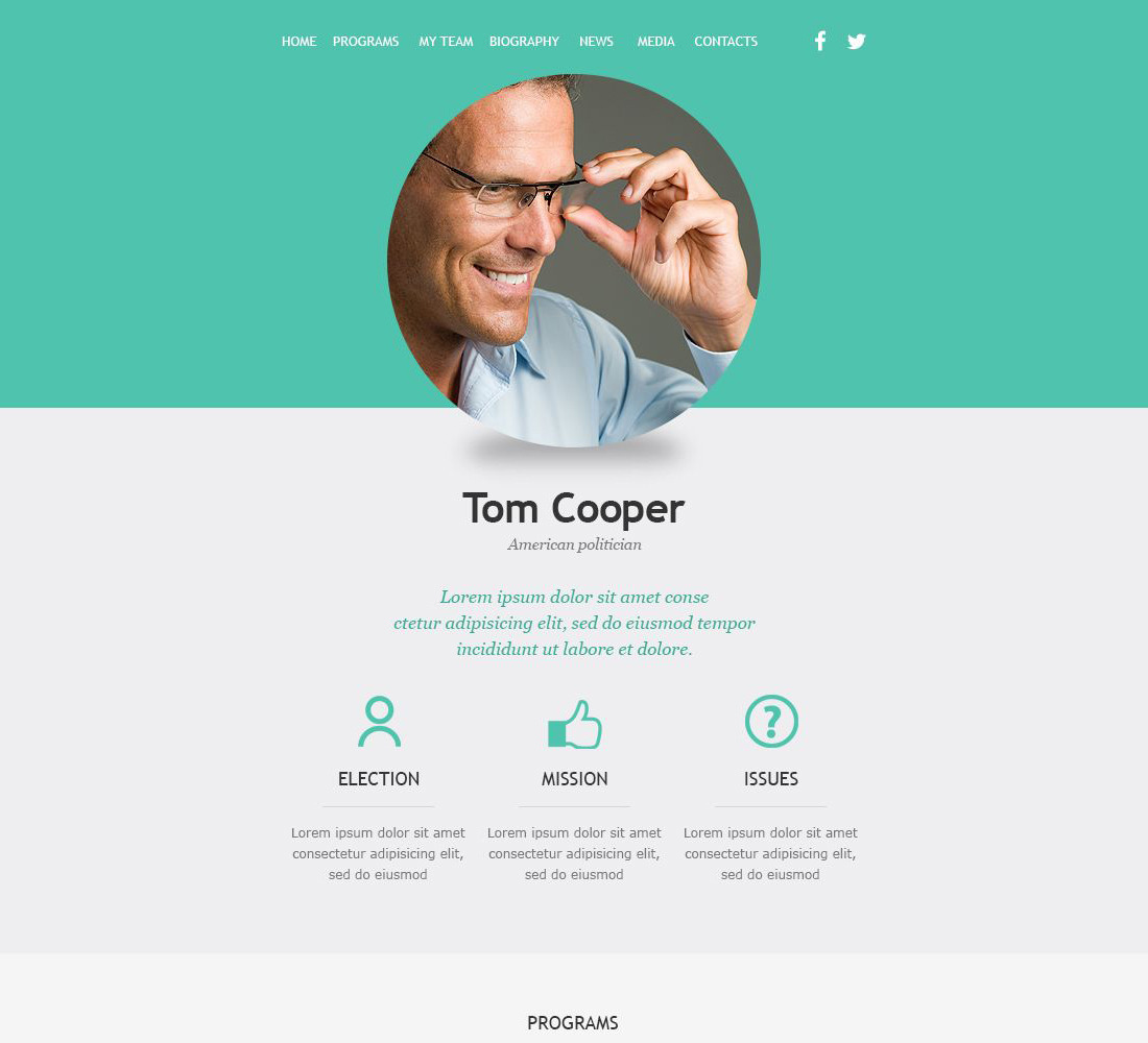 Political Candidate Responsive Newsletter Template