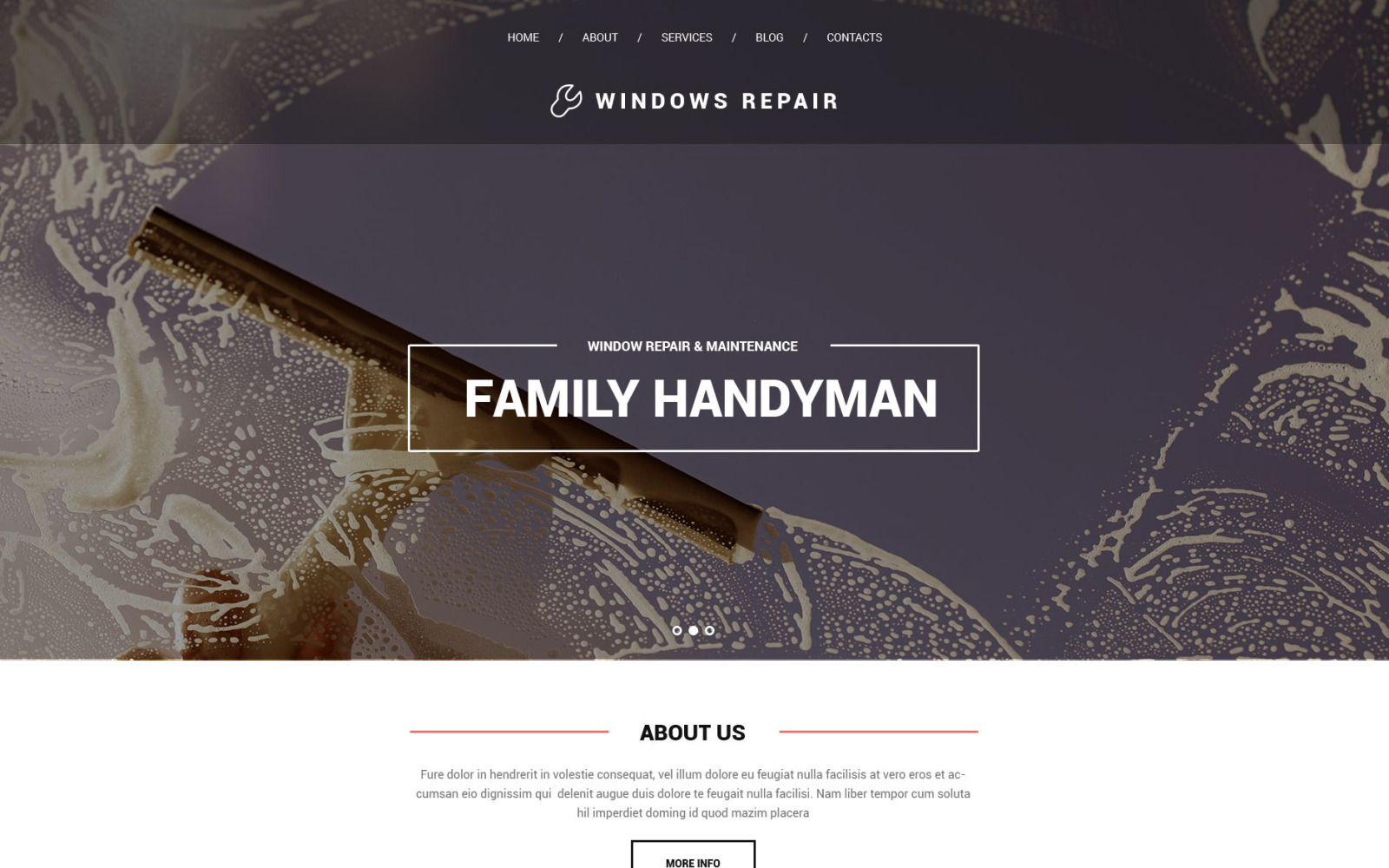 Window Repair Drupal Template #53245 - TemplateMonster