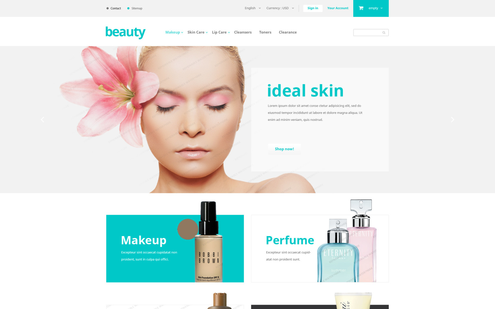 Beauty Store Free PrestaShop Theme #53354 - TemplateMonster