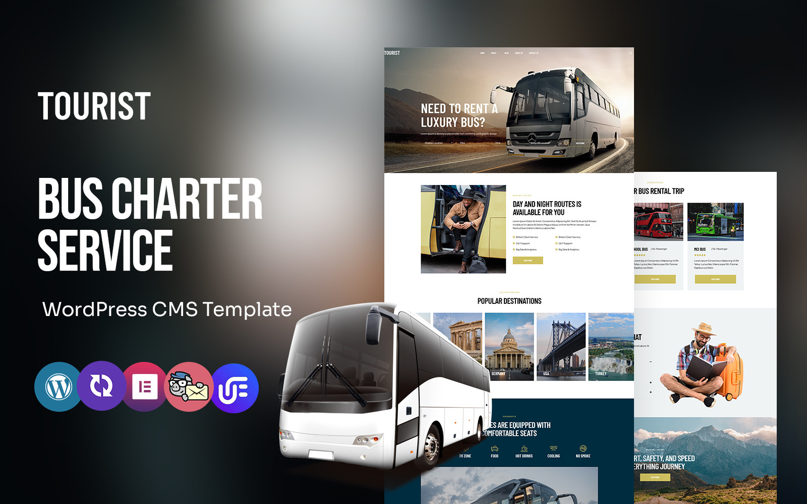 Tourist - Bus Charter Service Multipurpose WordPress Elementor Theme