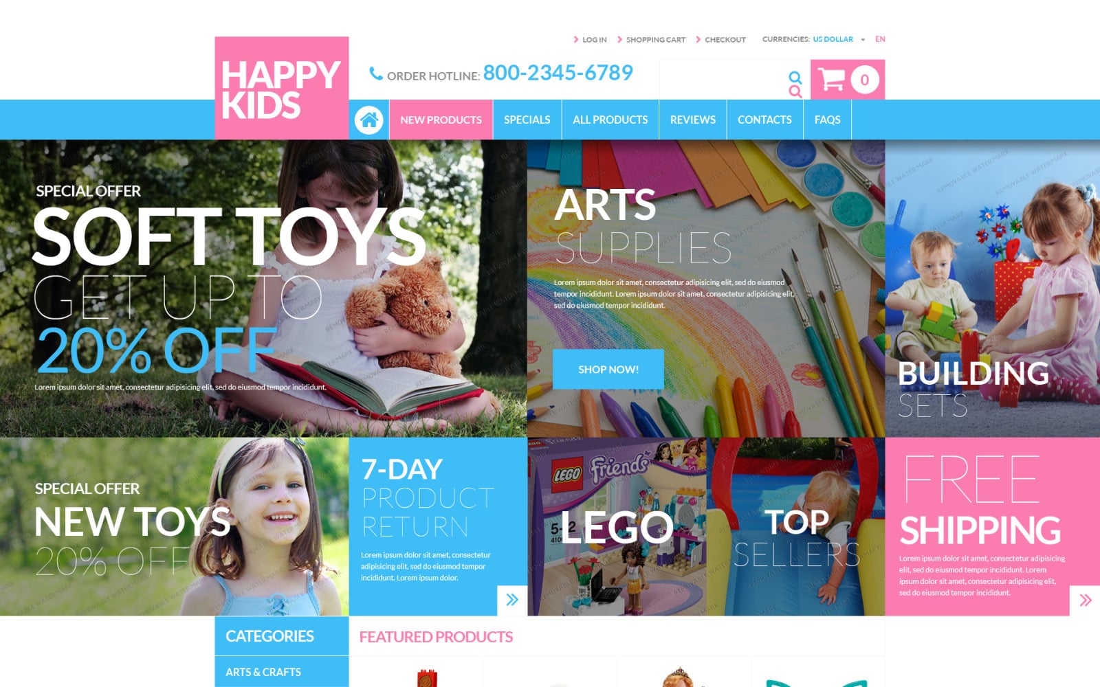 Toy Store Free ZenCart template #53479 - TemplateMonster