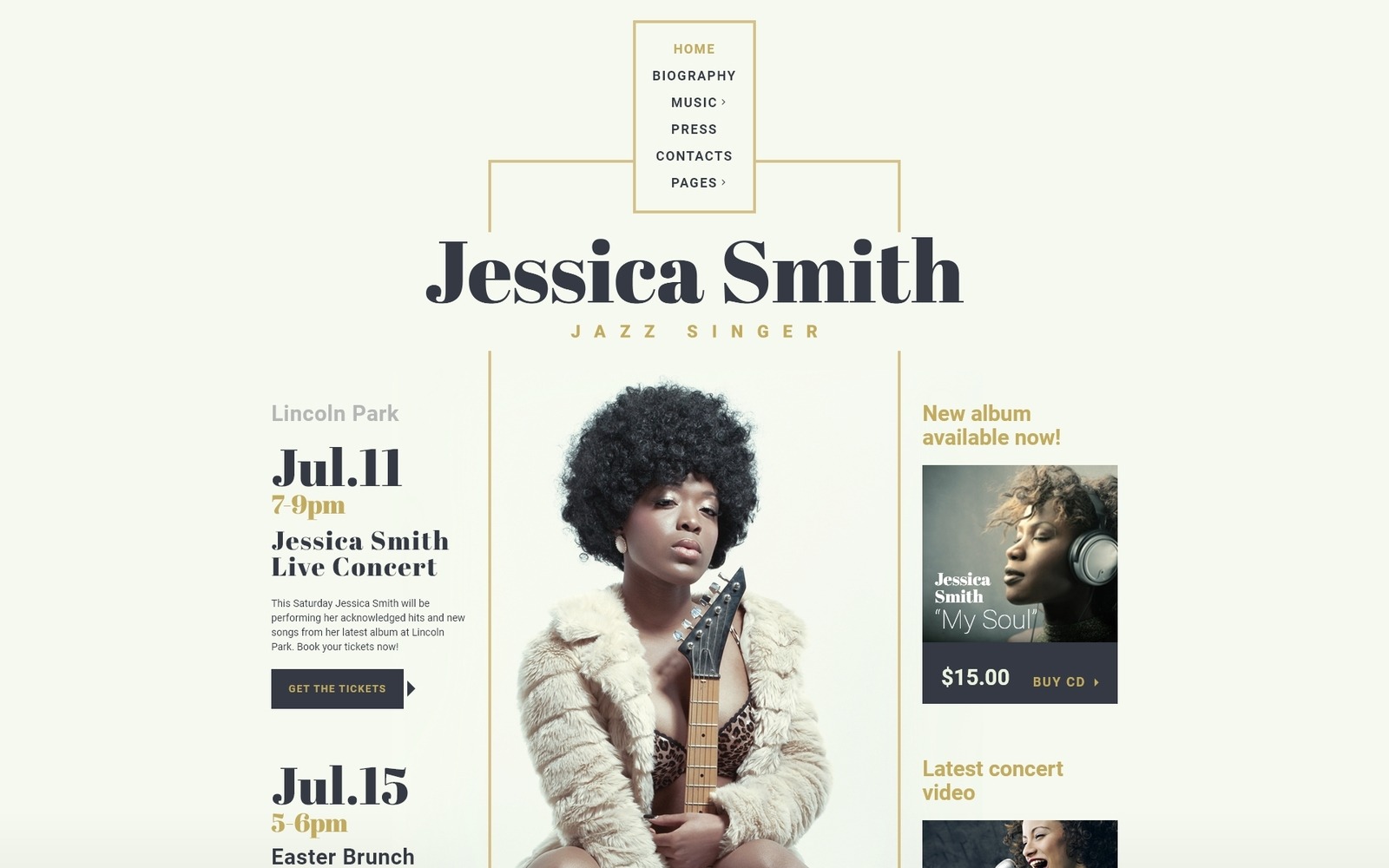 Singer Responsive Website Template #53536 - TemplateMonster