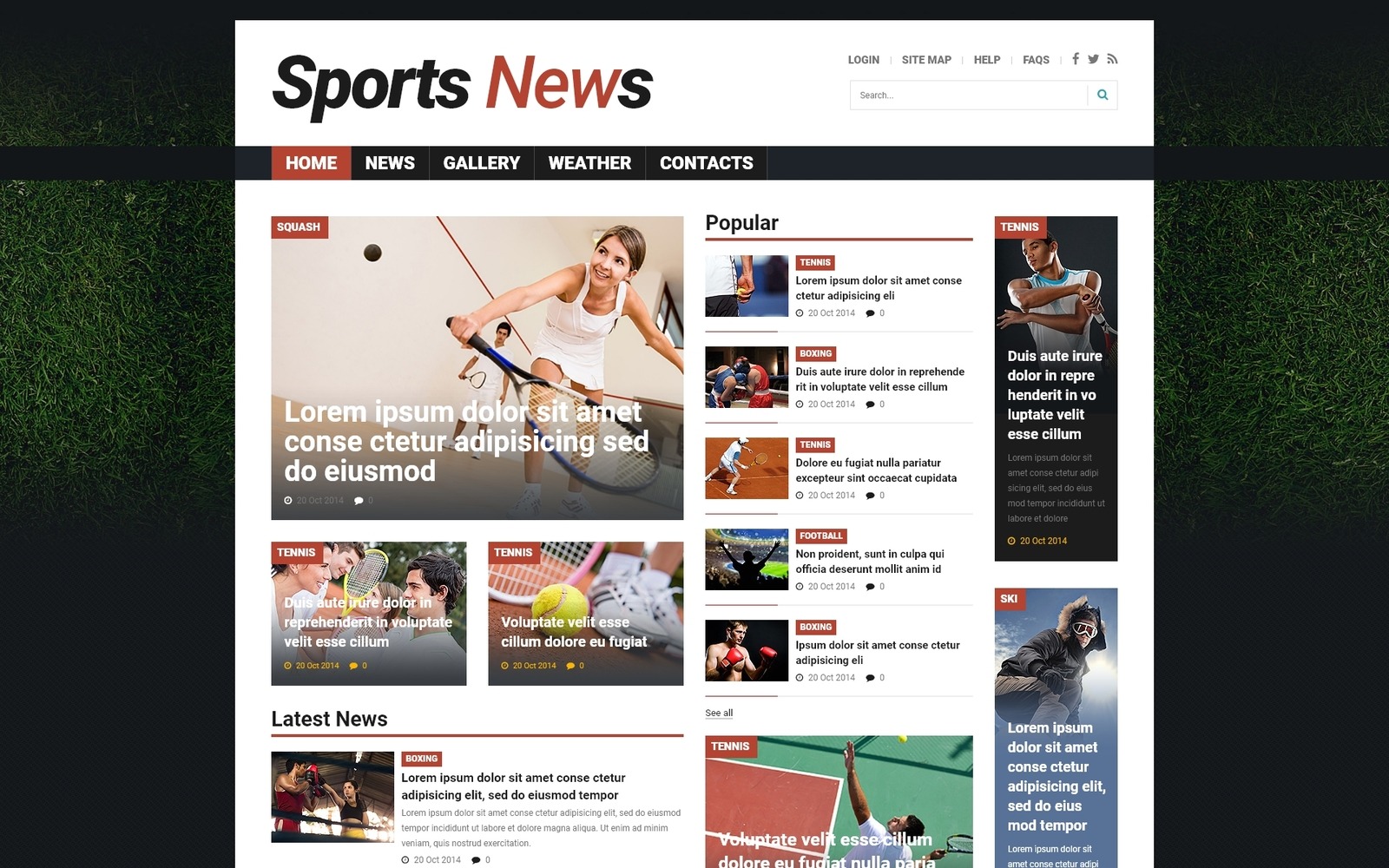 Sports News Responsive Joomla Template - TemplateMonster