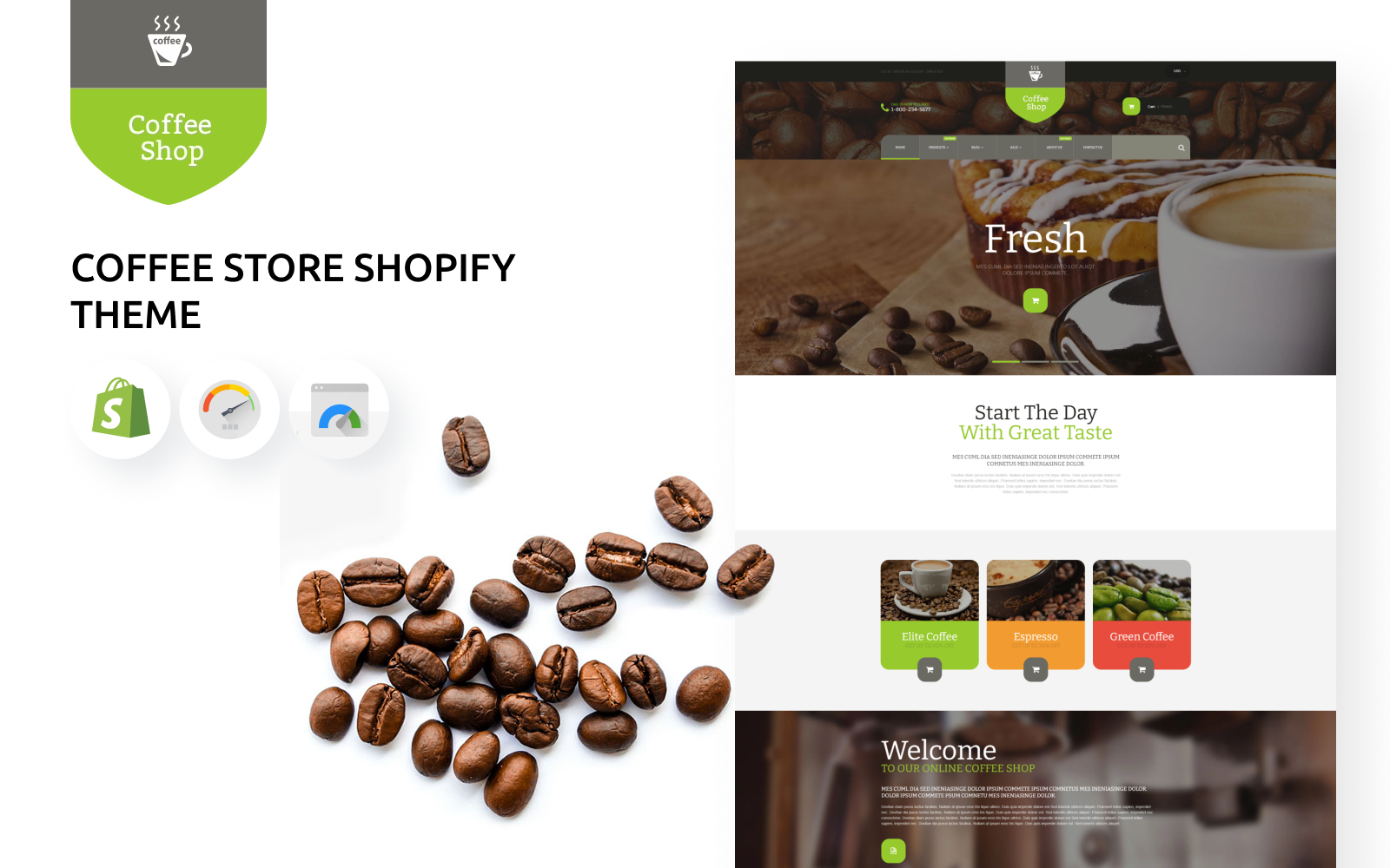 Coffee Store and Barista Shopify Theme - TemplateMonster