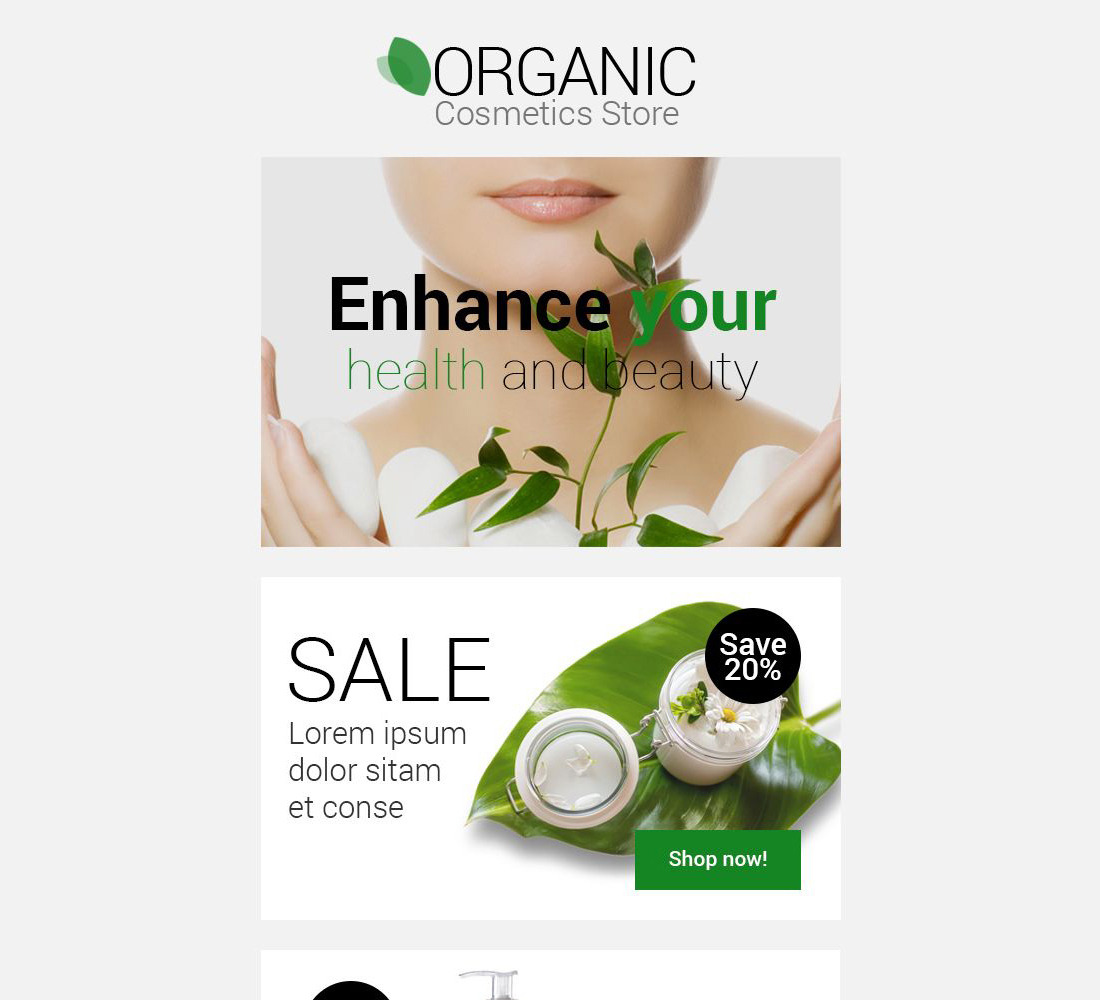 Cosmetics Store Responsive Newsletter Template