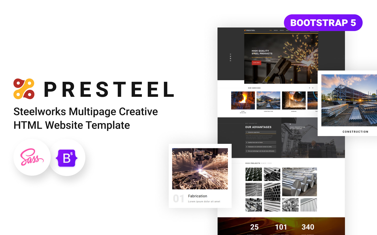Presteel - Steelworks Multipage Creative HTML Website Template