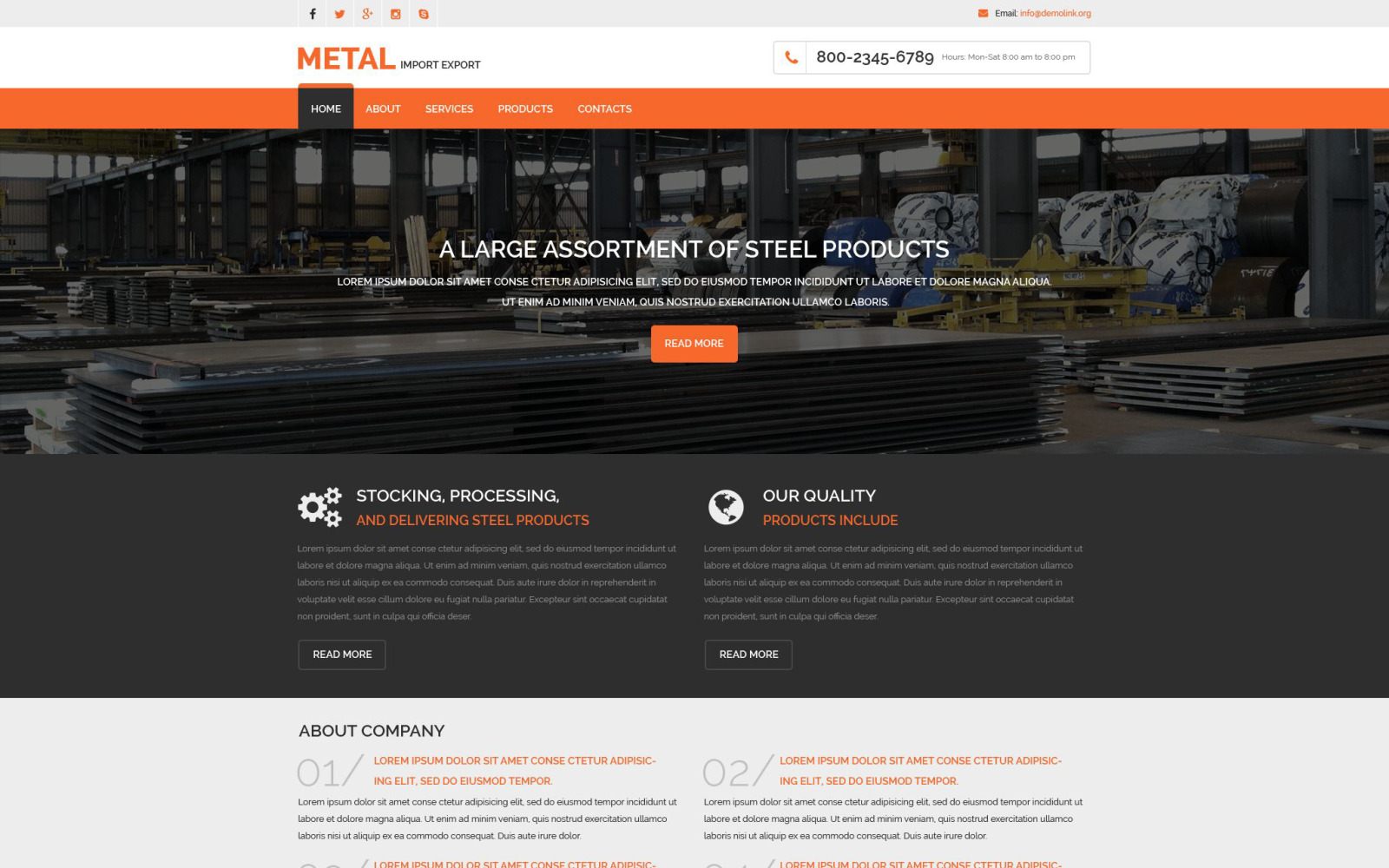 Steelworks Responsive Website Template - TemplateMonster