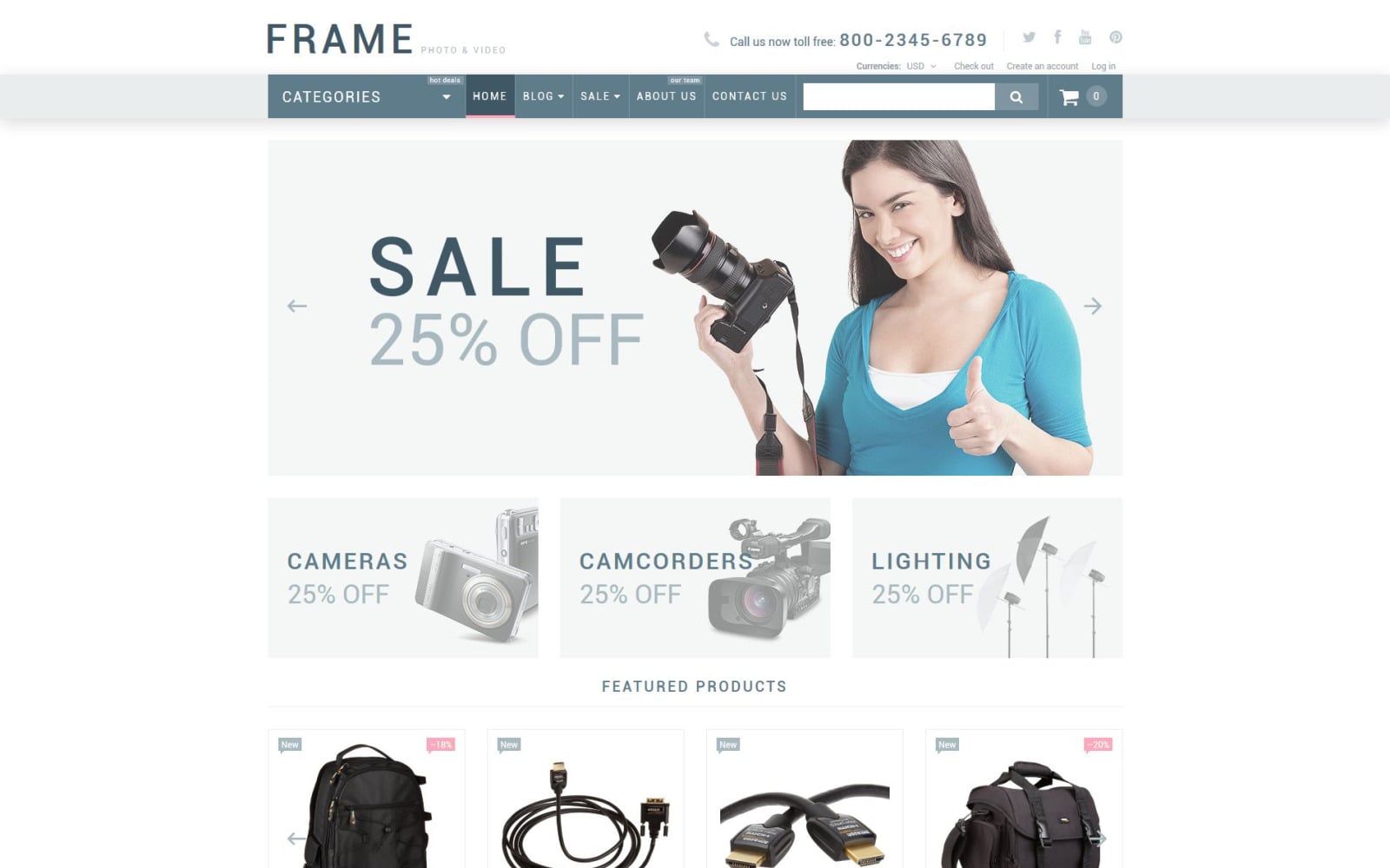 Video Store Responsive Shopify Theme - TemplateMonster