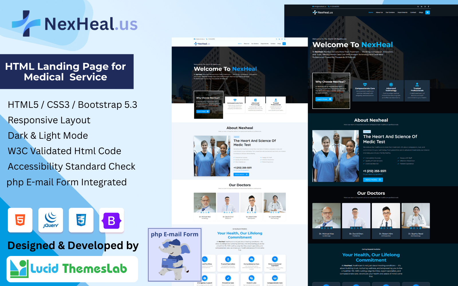 NexHeal – Healthcare, Medical & Hospital Responsive Bootstrap Template