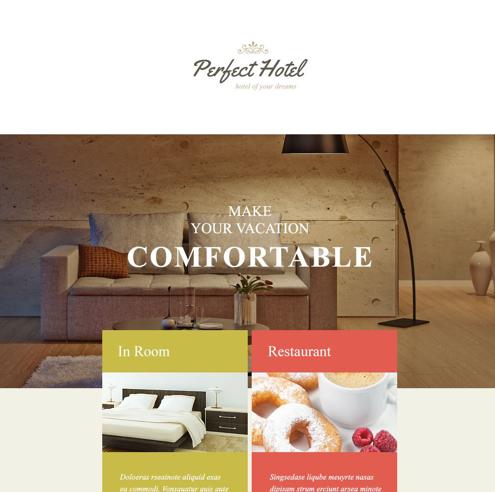 Hotels Responsive Newsletter Template - TemplateMonster