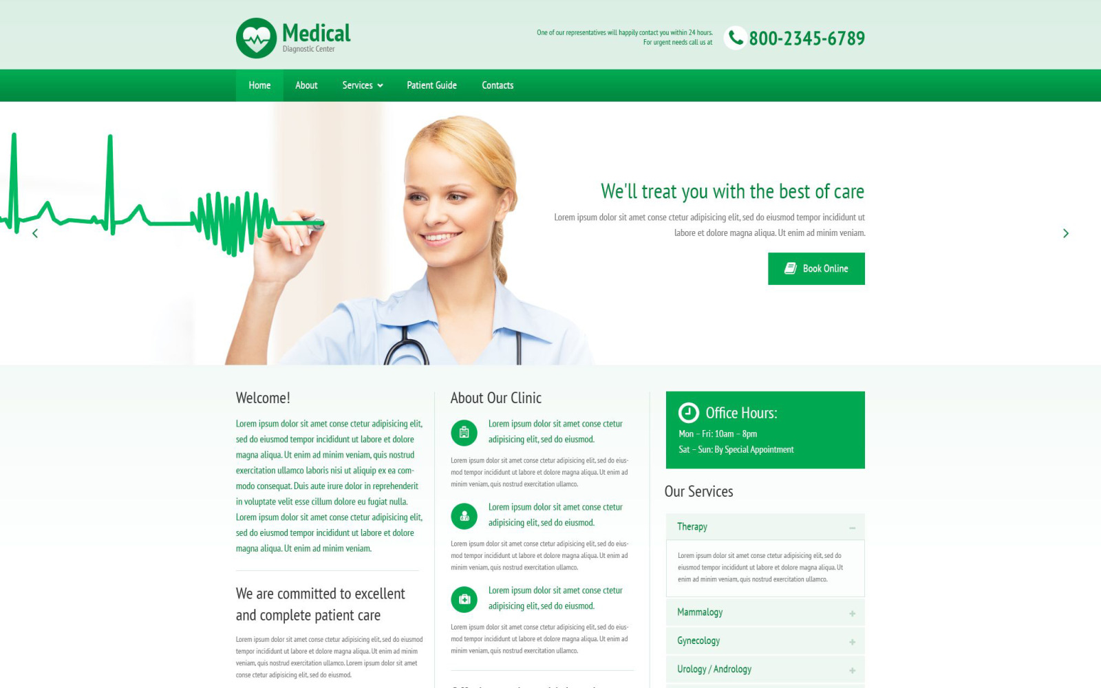 Medical Responsive Website Template #54949 - TemplateMonster