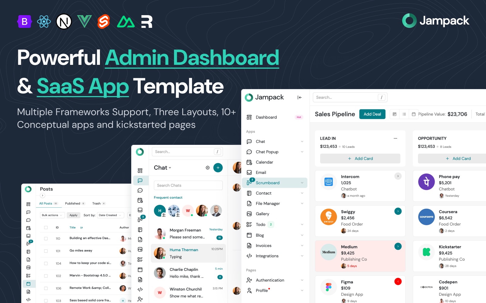 Jampack - Powerful Admin Dashboard & SaaS App Template