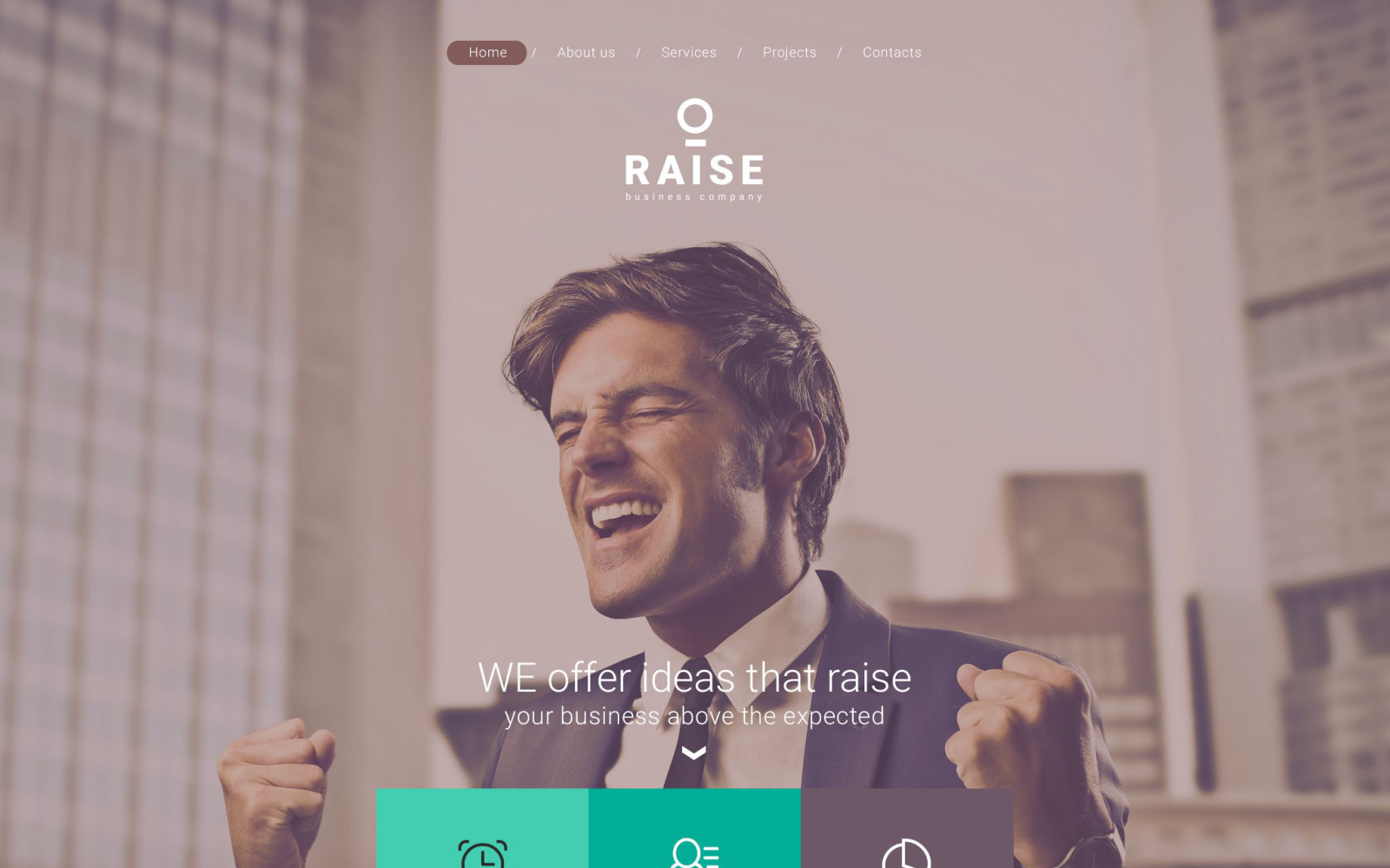 Raise Website Template #55150 - TemplateMonster