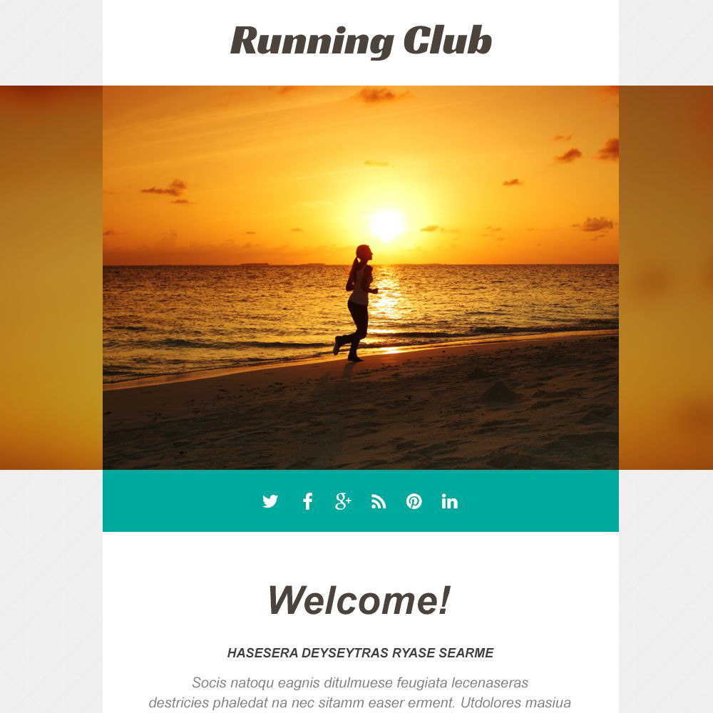 Running Responsive Newsletter Template - TemplateMonster