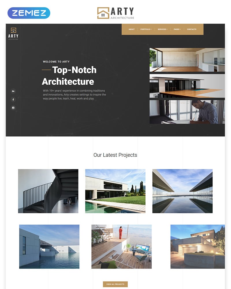 Arty - Architecture Multipage Creative Bootstrap HTML5 Website Template