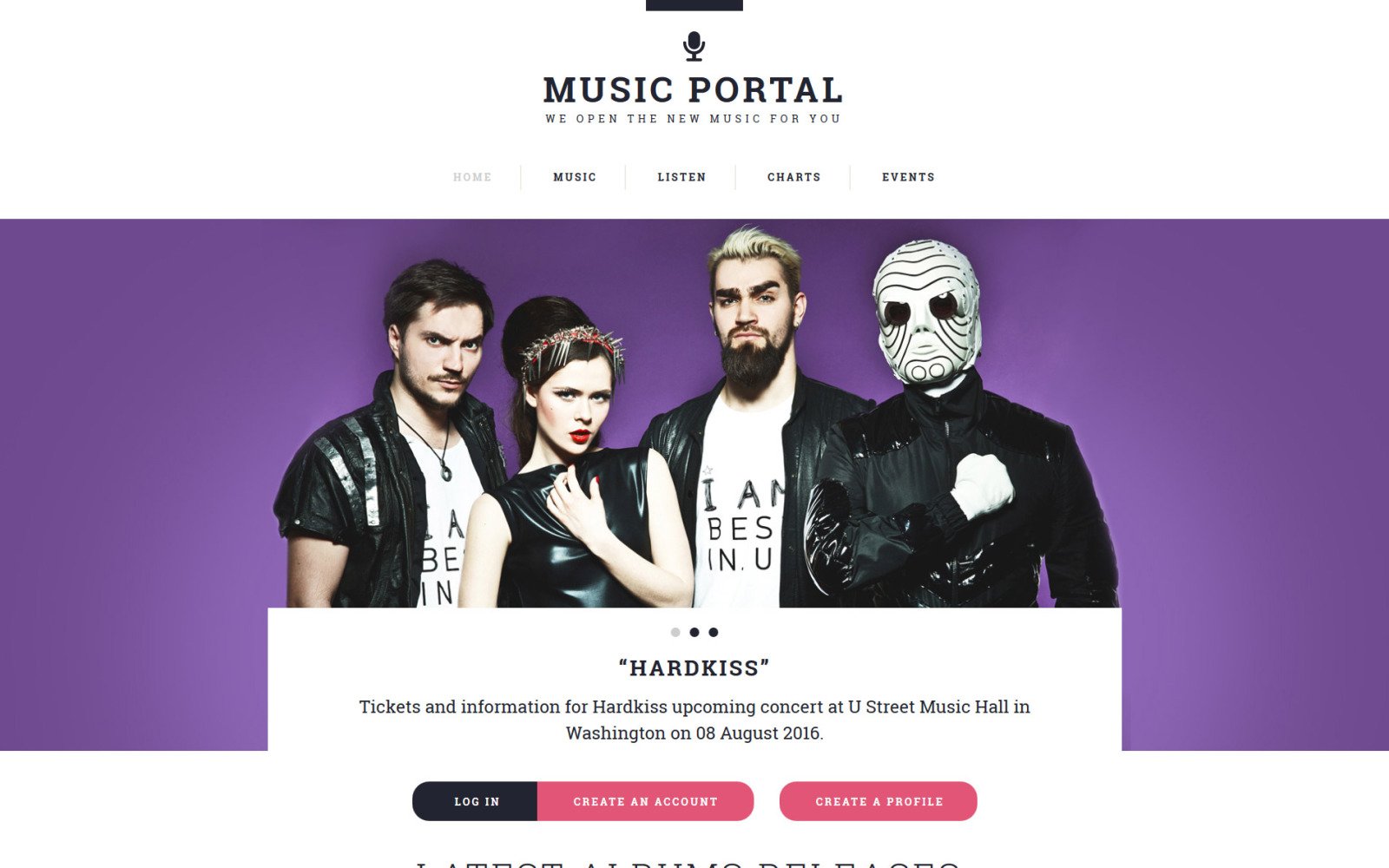 Music Portal Responsive Website Template - TemplateMonster