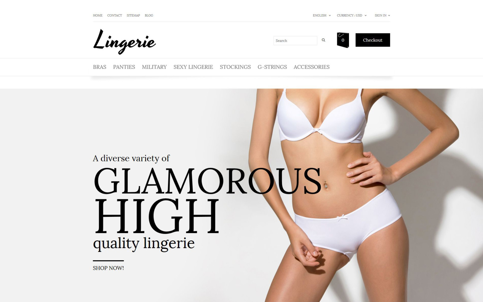 Lingerie PrestaShop Theme #55678 - TemplateMonster