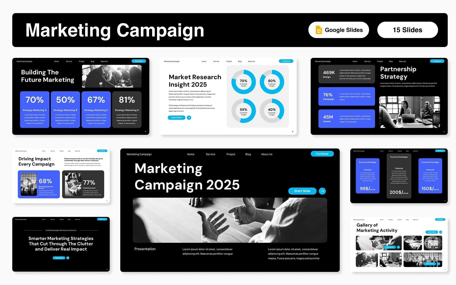 Marketing Campaign Google Slides Template - TemplateMonster