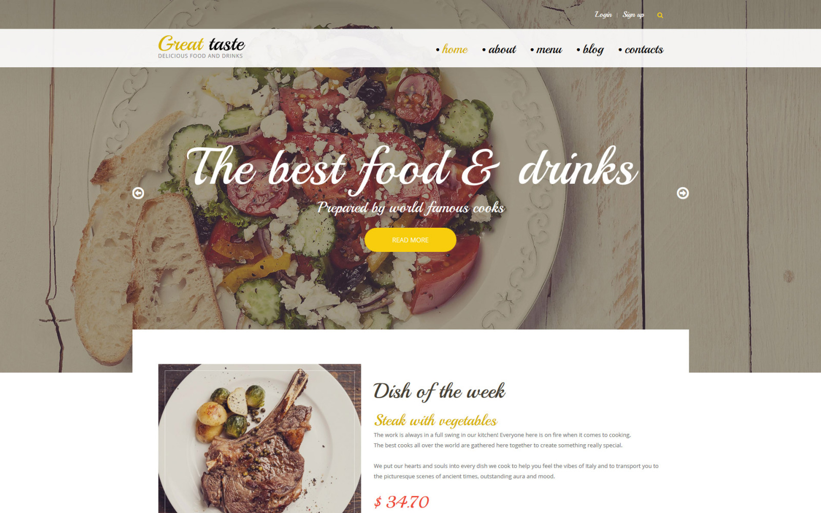 Great Taste Drupal Template #55807 - TemplateMonster