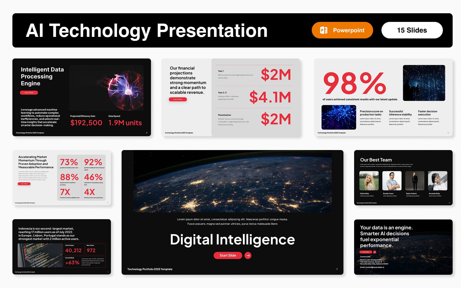 AI Technology Presentation PowerPoint Template