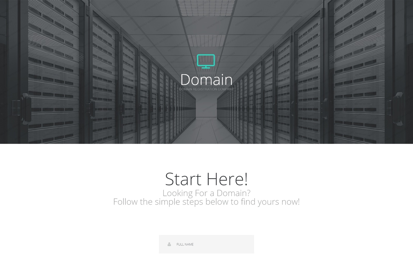 Domain Registrar Responsive Landing Page Template
