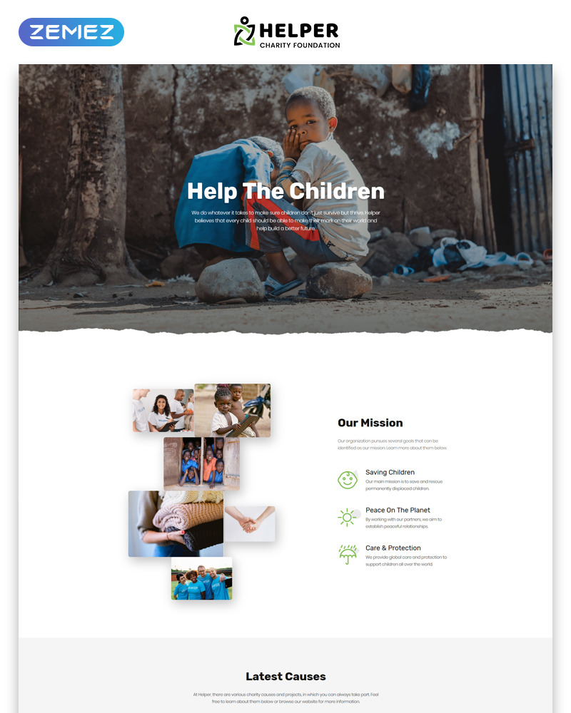 Helper - Charity Foundation Multipage Classic HTML5 Bootstrap Website ...