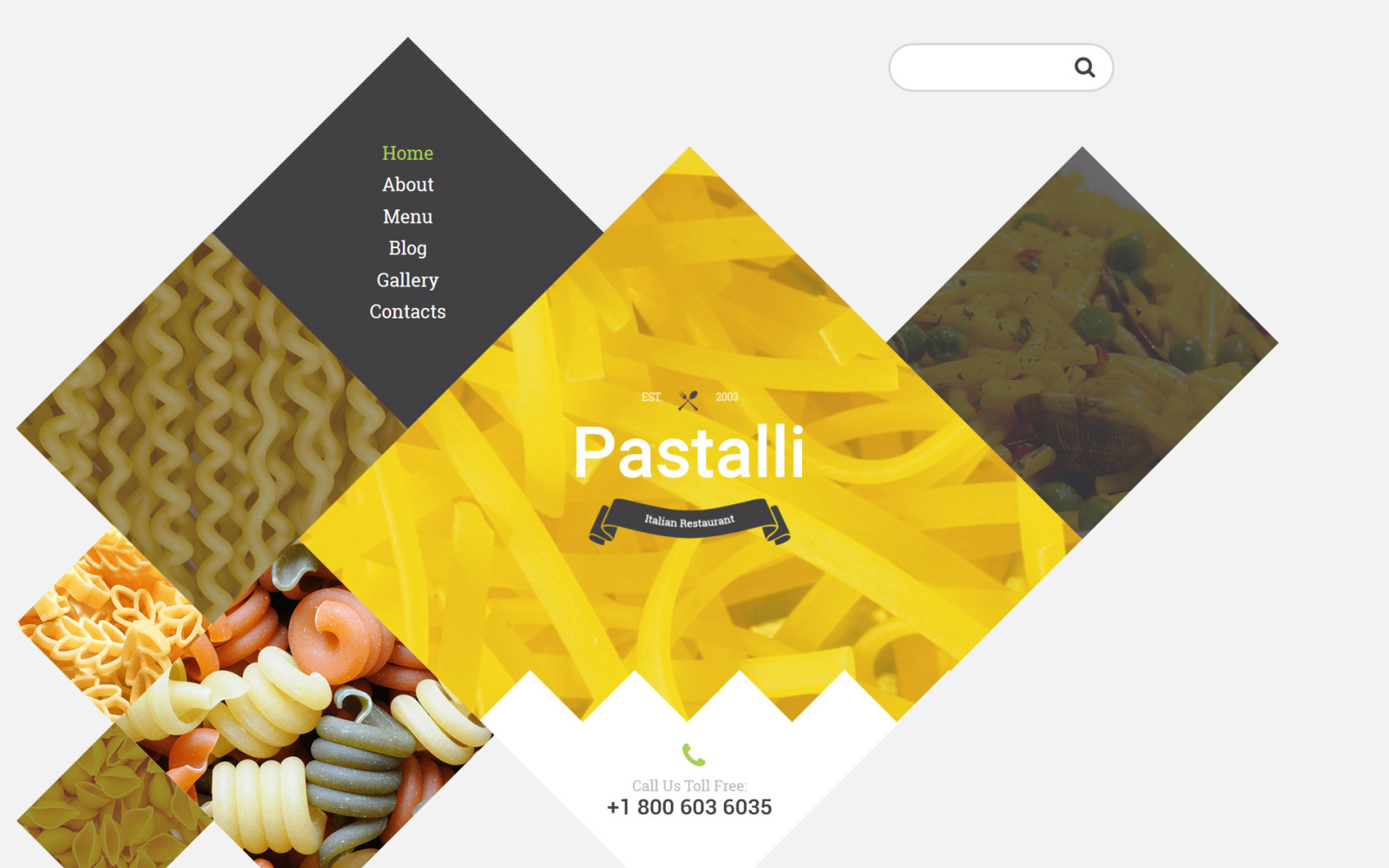 Italian Restaurant Responsive Website Template
