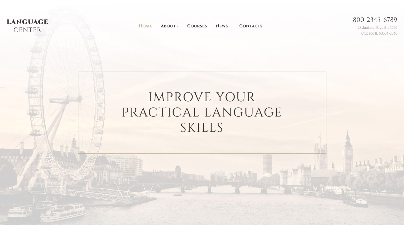 Language School Responsive Website Template - TemplateMonster