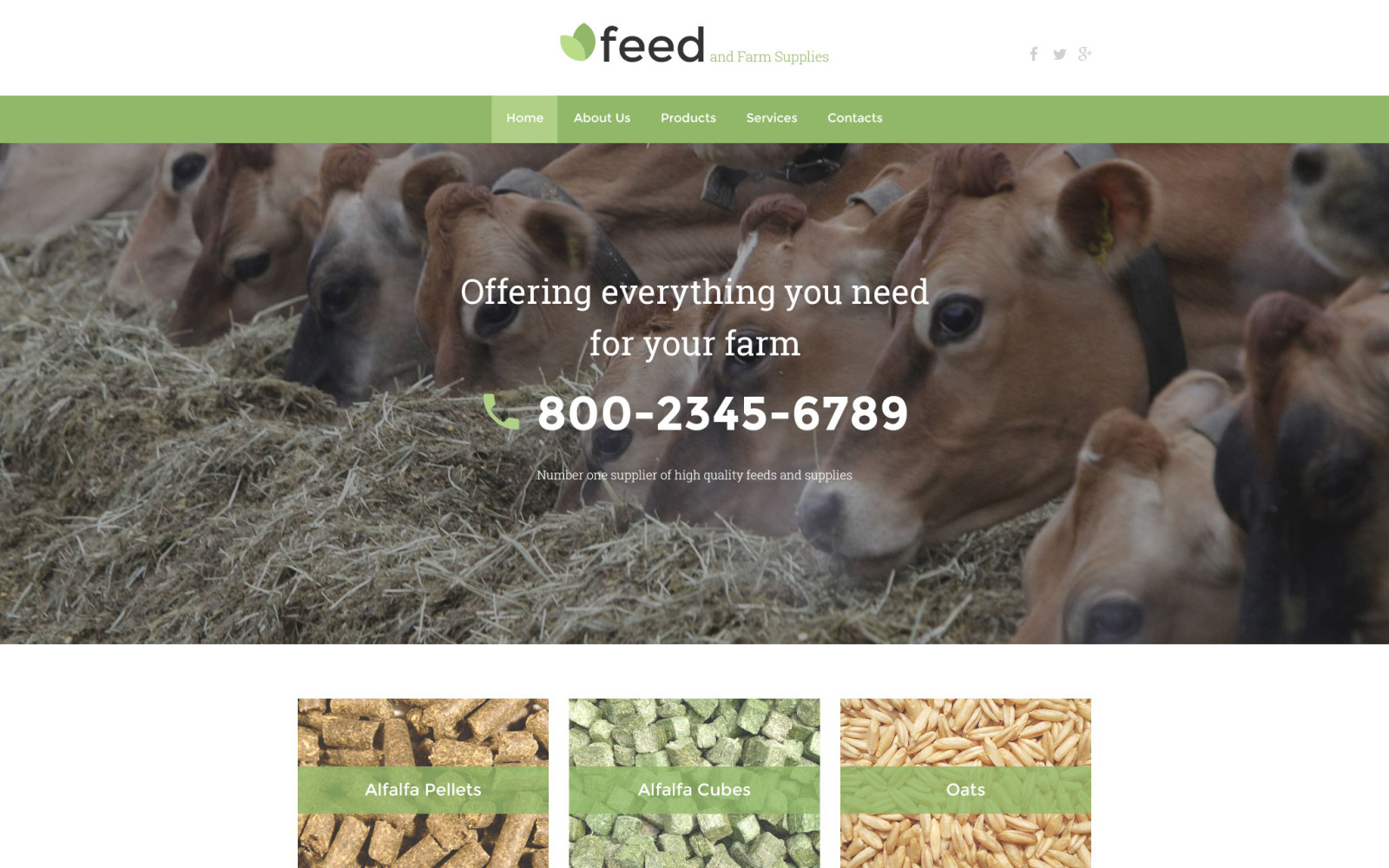 Farm Responsive Website Template #58074 - TemplateMonster