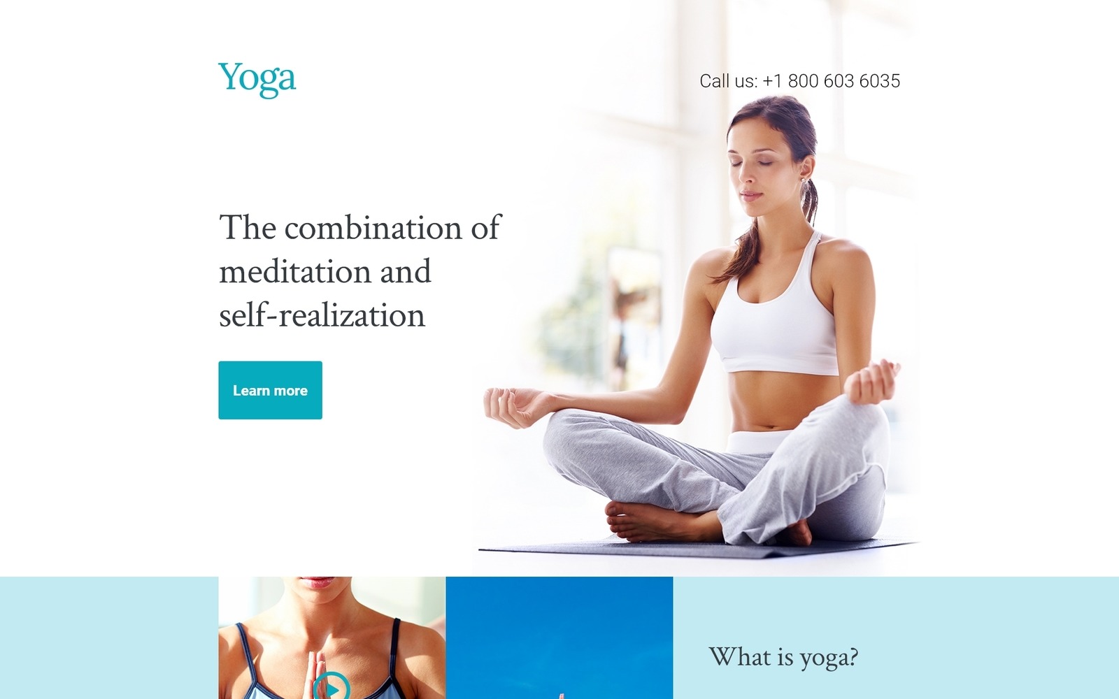 Yoga Responsive Landing Page Template - TemplateMonster