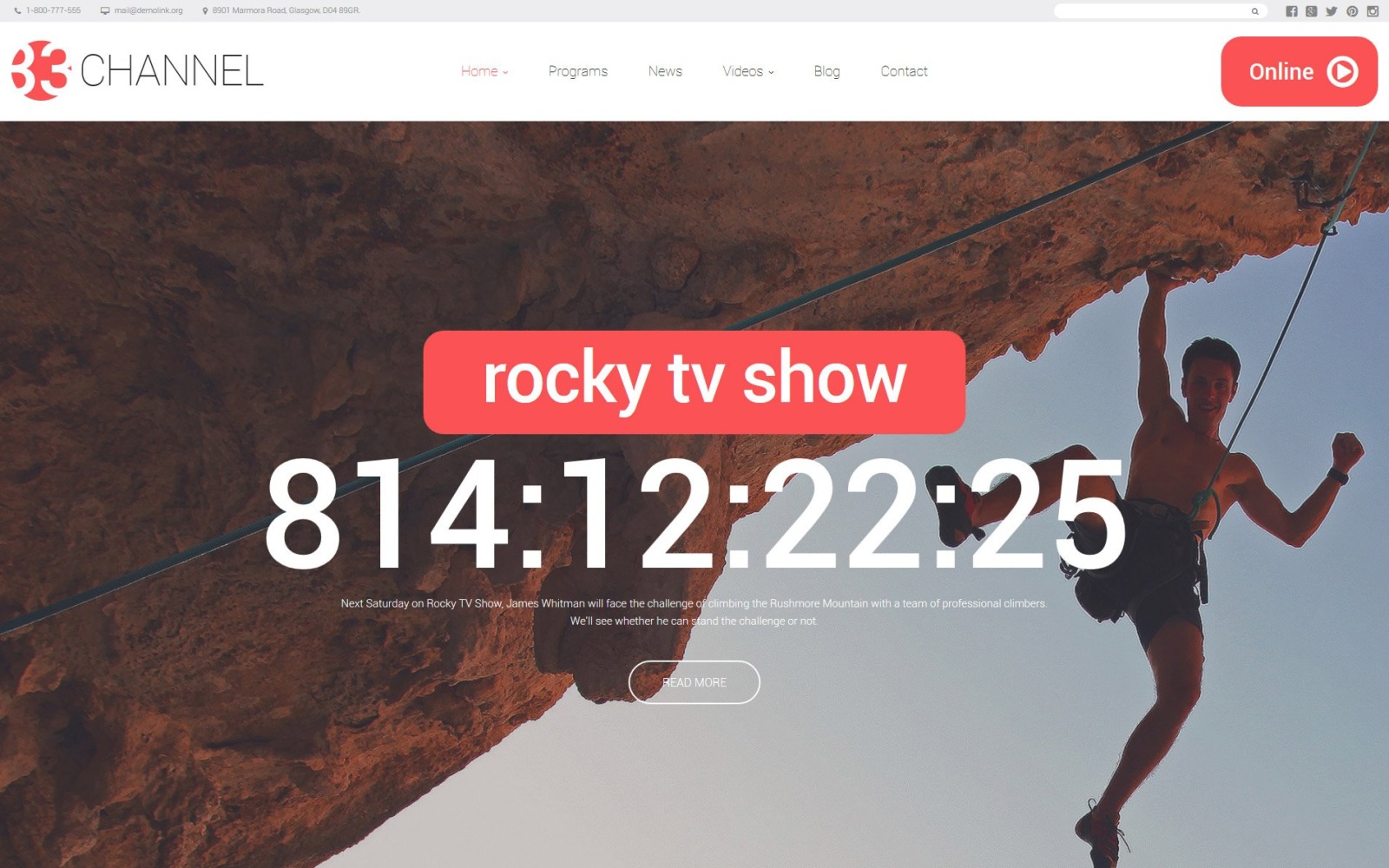 33 Channel WordPress Theme #58365 - TemplateMonster