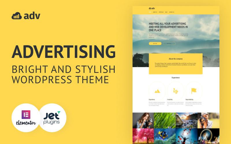 Adv - Bright And Stylish WordPress Advertising Theme