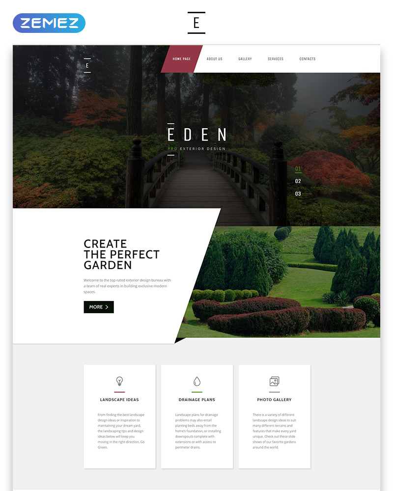 Eden Exterior Design Modern Responsive Html Website Template