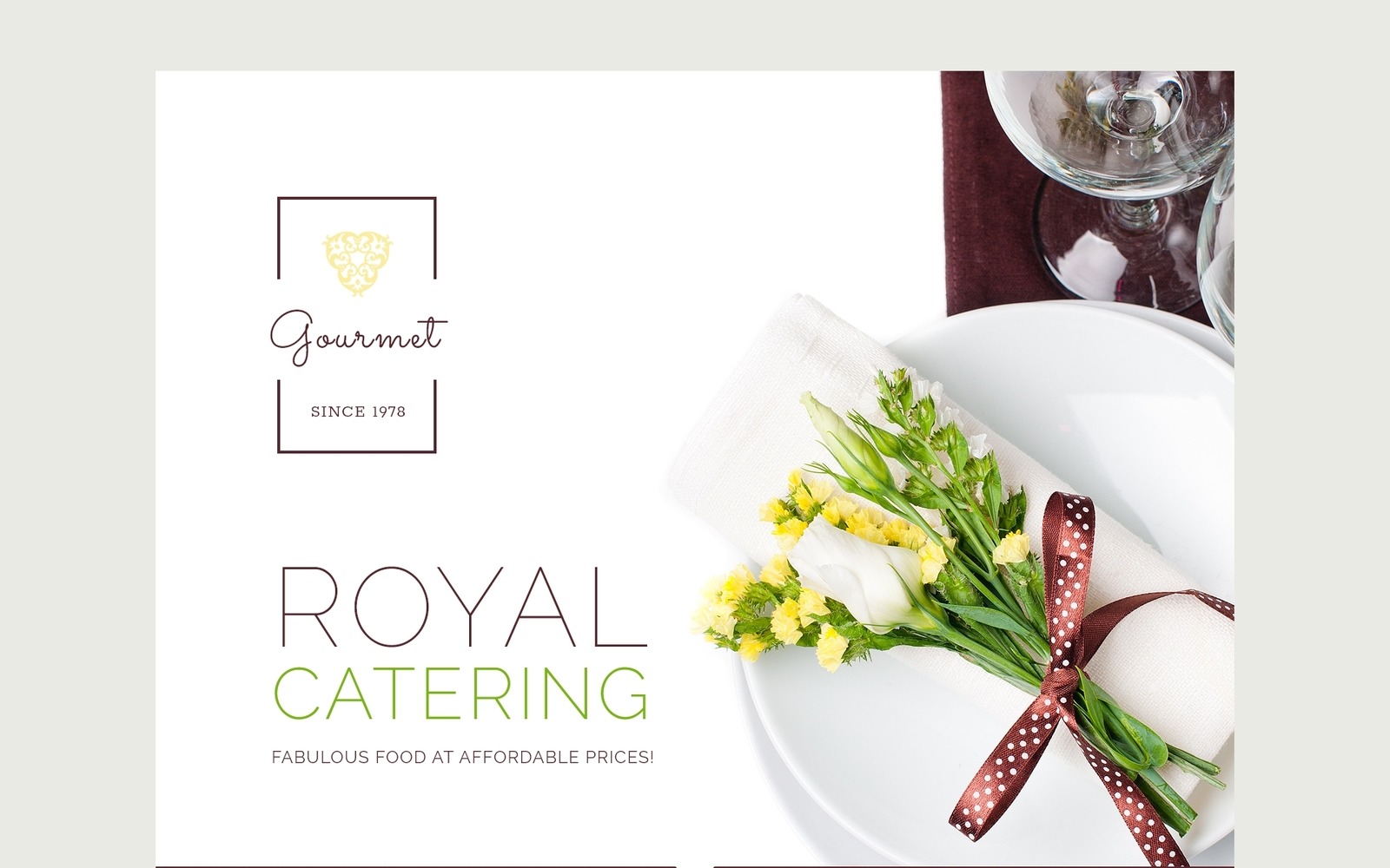 Gourmet Landing Page Template #58458 - TemplateMonster