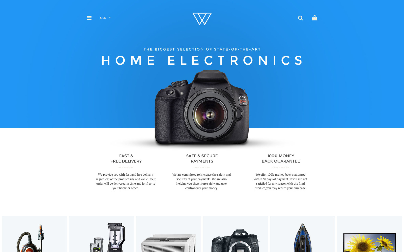 Home Electronics Shopify Theme #58579 - TemplateMonster