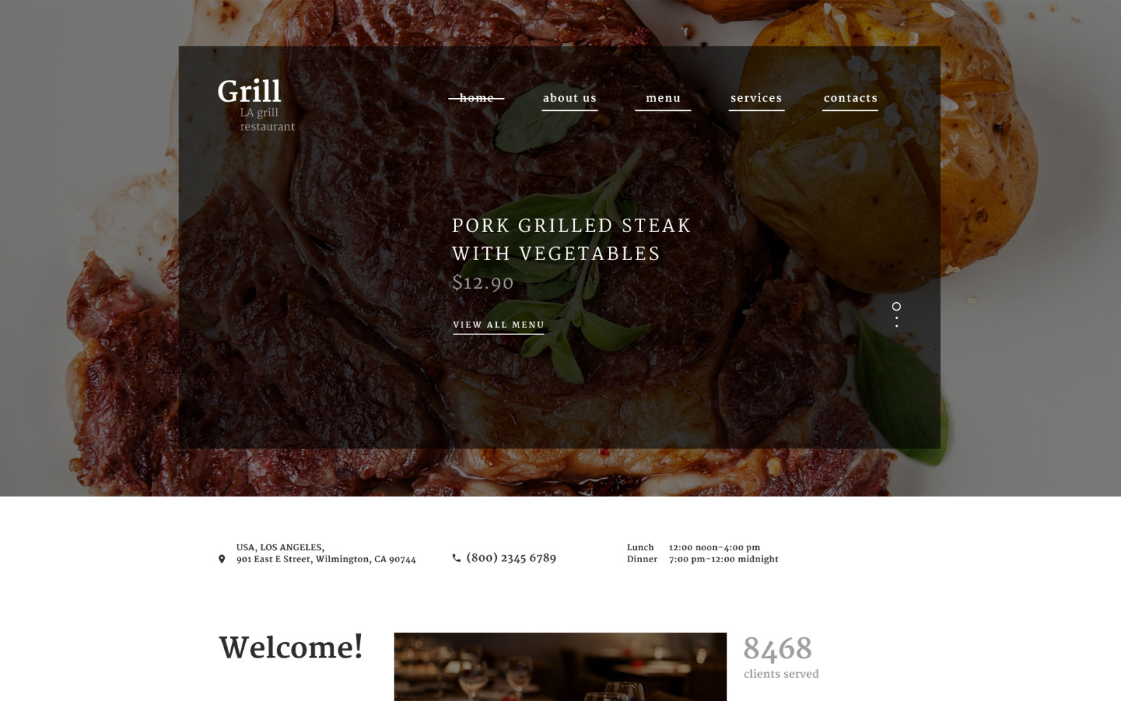 BBQ Restaurant Responsive Website Template - TemplateMonster