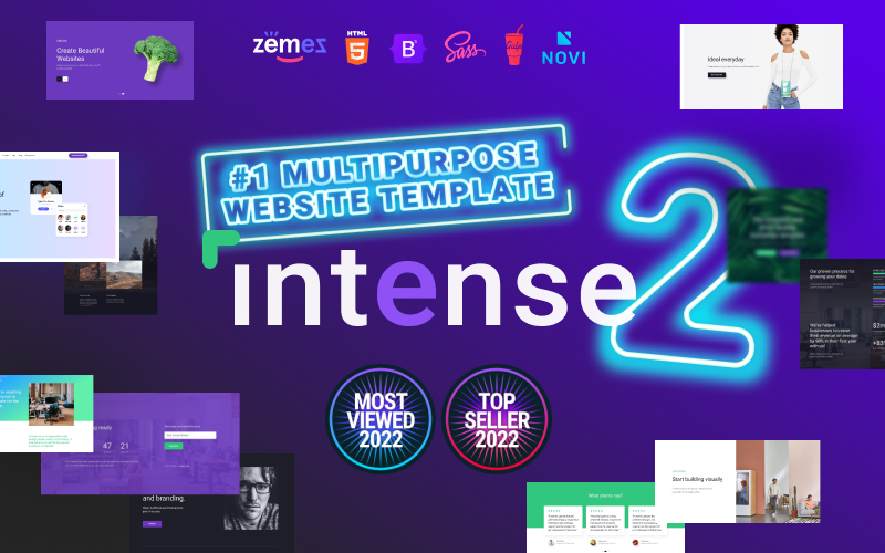 Multipurpose Intense - #1 HTML Bootstrap Website Template