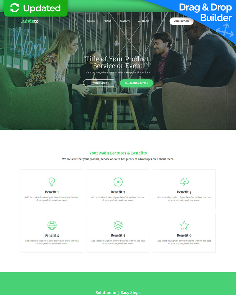 Financial Advisor Landing Page Template - TemplateMonster