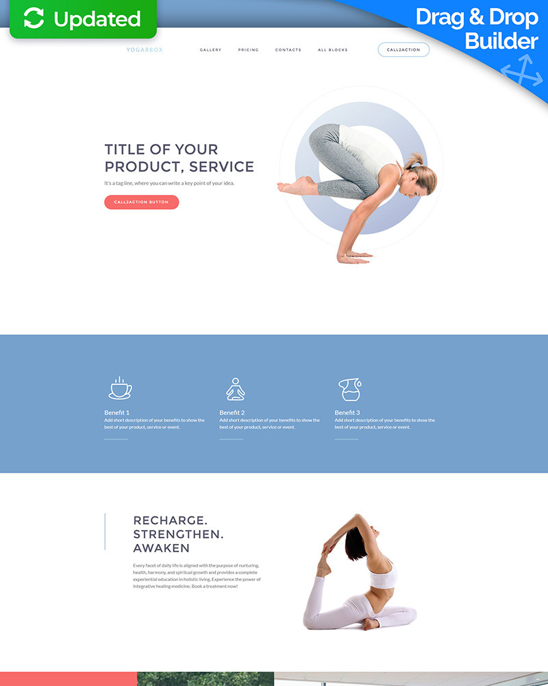 Yoga Responsive Landing Page Template - TemplateMonster