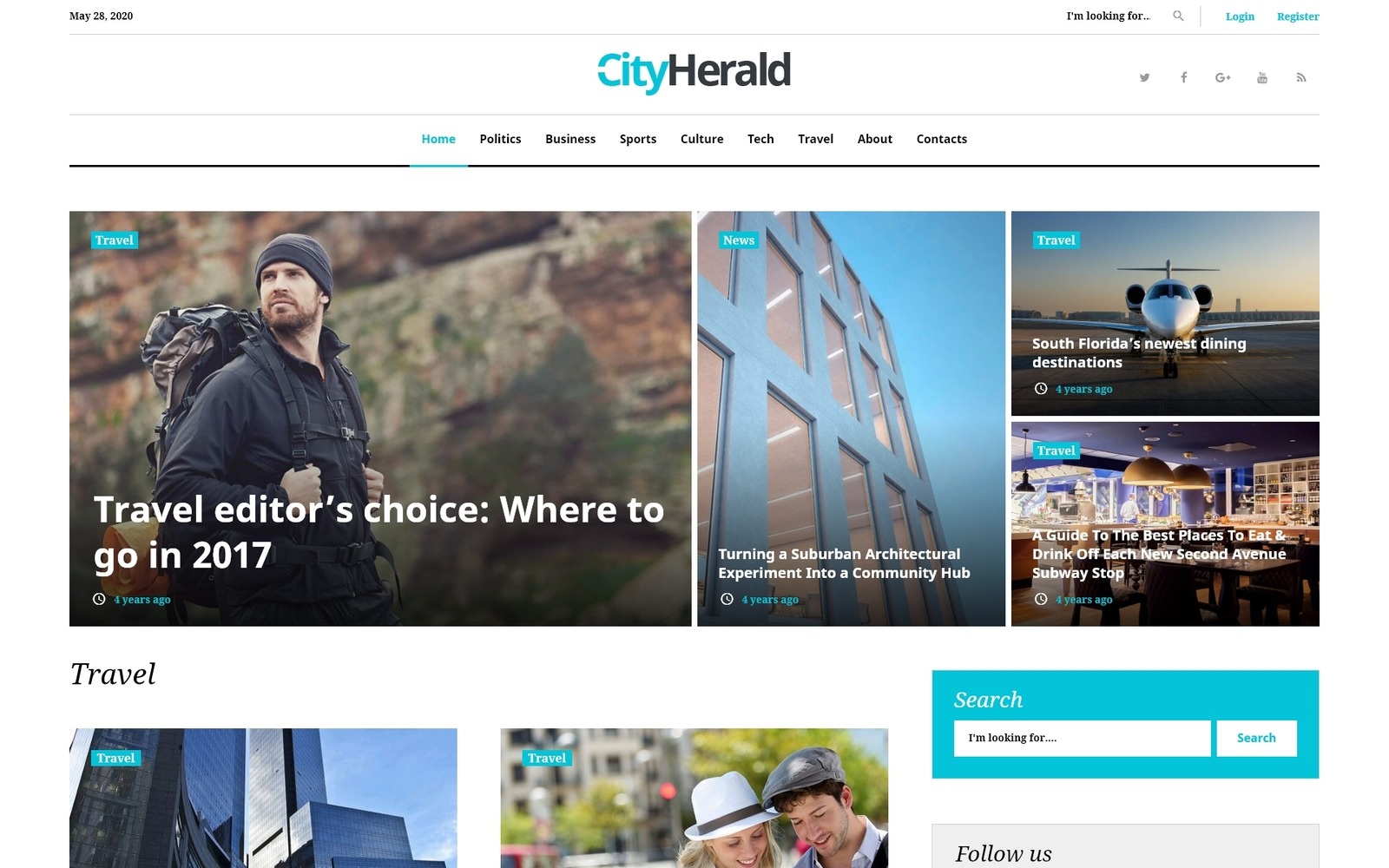 City Herald - Magazine WordPress Theme - TemplateMonster