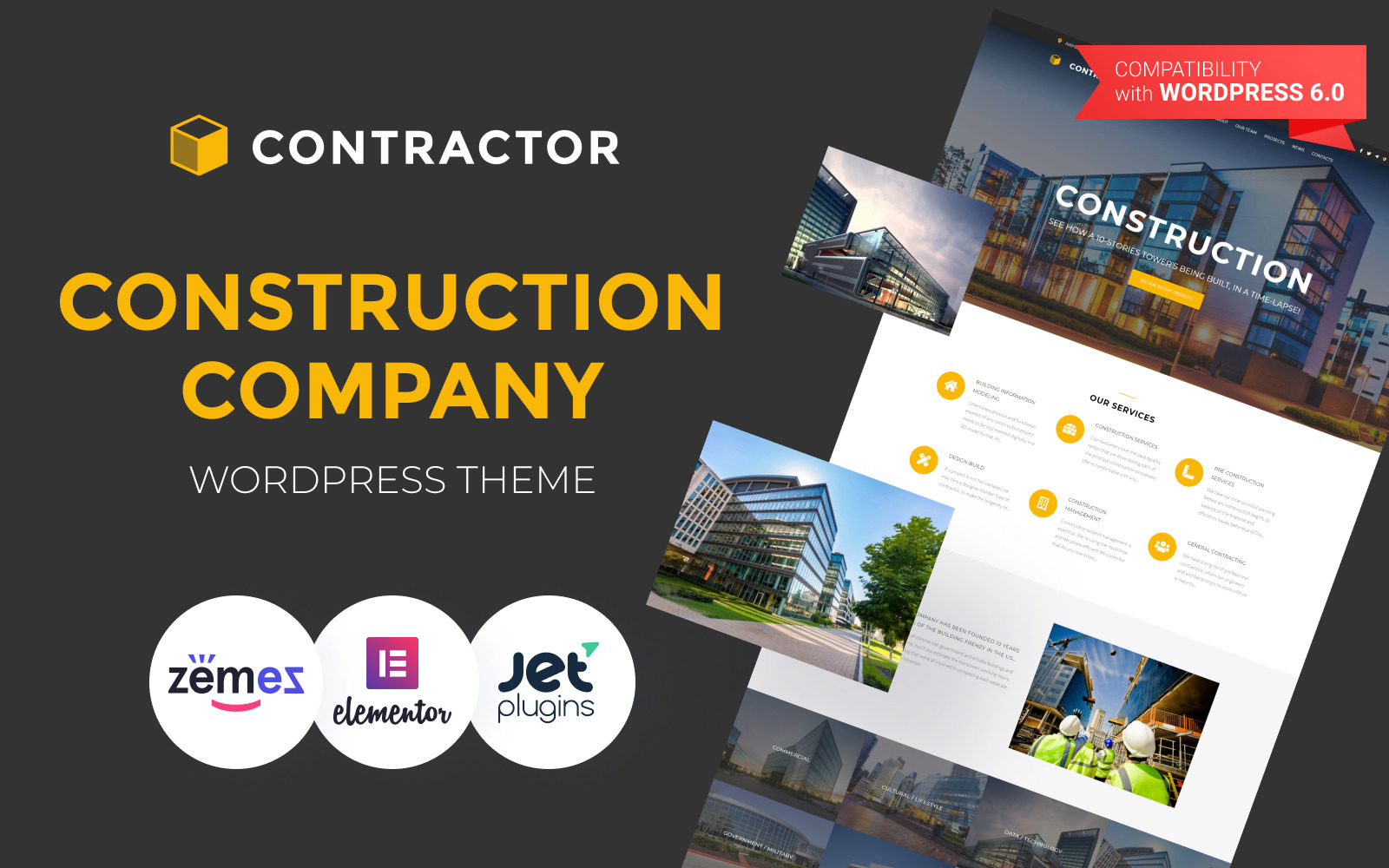 Contractor - Architecture & Construction Company WordPress Elementor Theme
